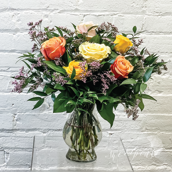 Toronto Flower Delivery - Half Dozen Assorted Roses Bouquet | Sweetpea's